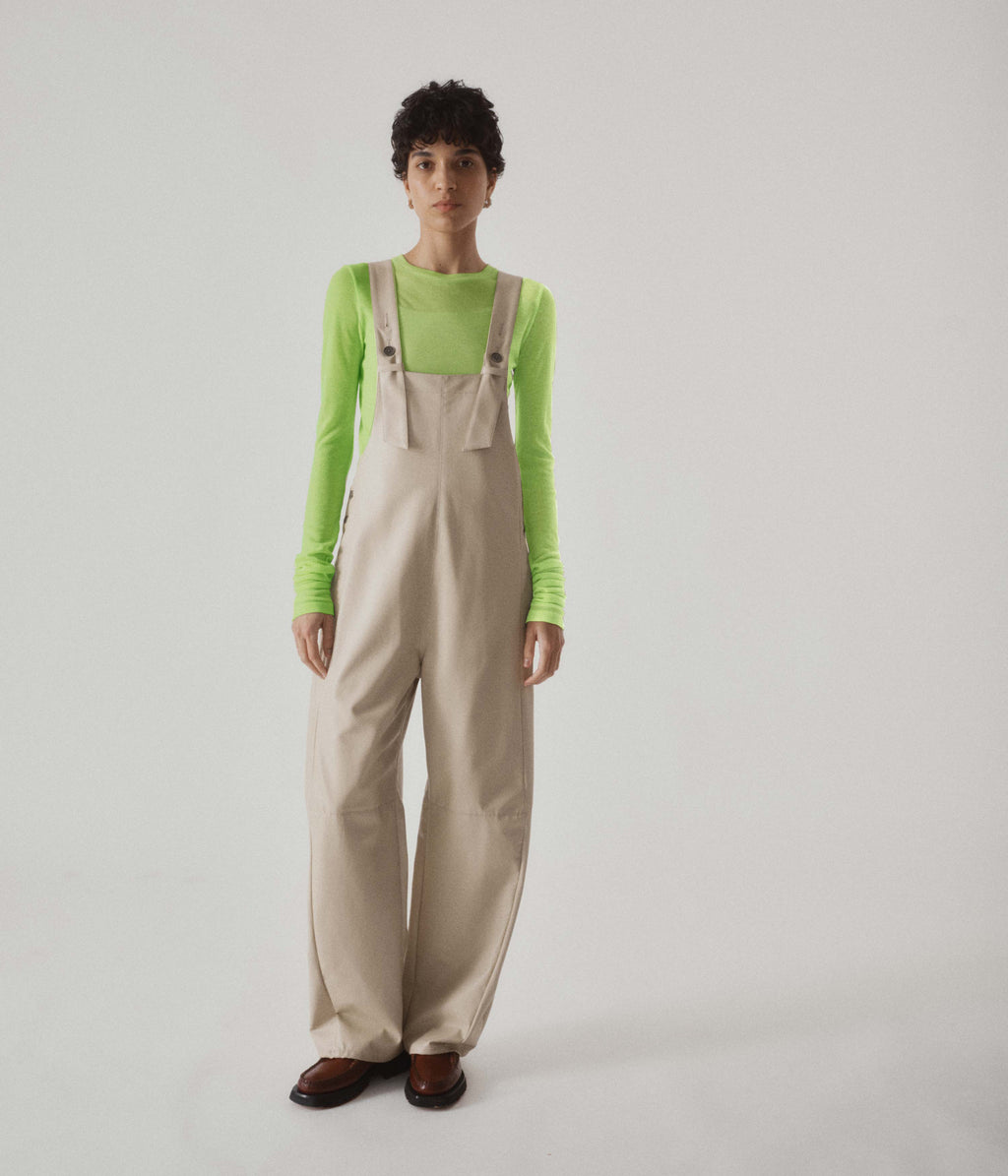 Vegan Leather Coverall in Light Beige – SAYAKA DAVIS NEW YORK
